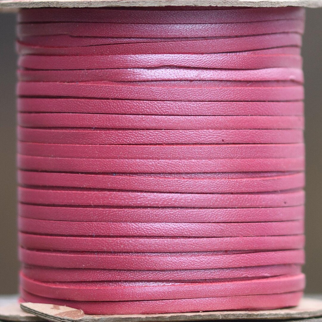 HOT PINK SHIMMER | Kangaroo Leather Lace per Meter | Leather Lace ...