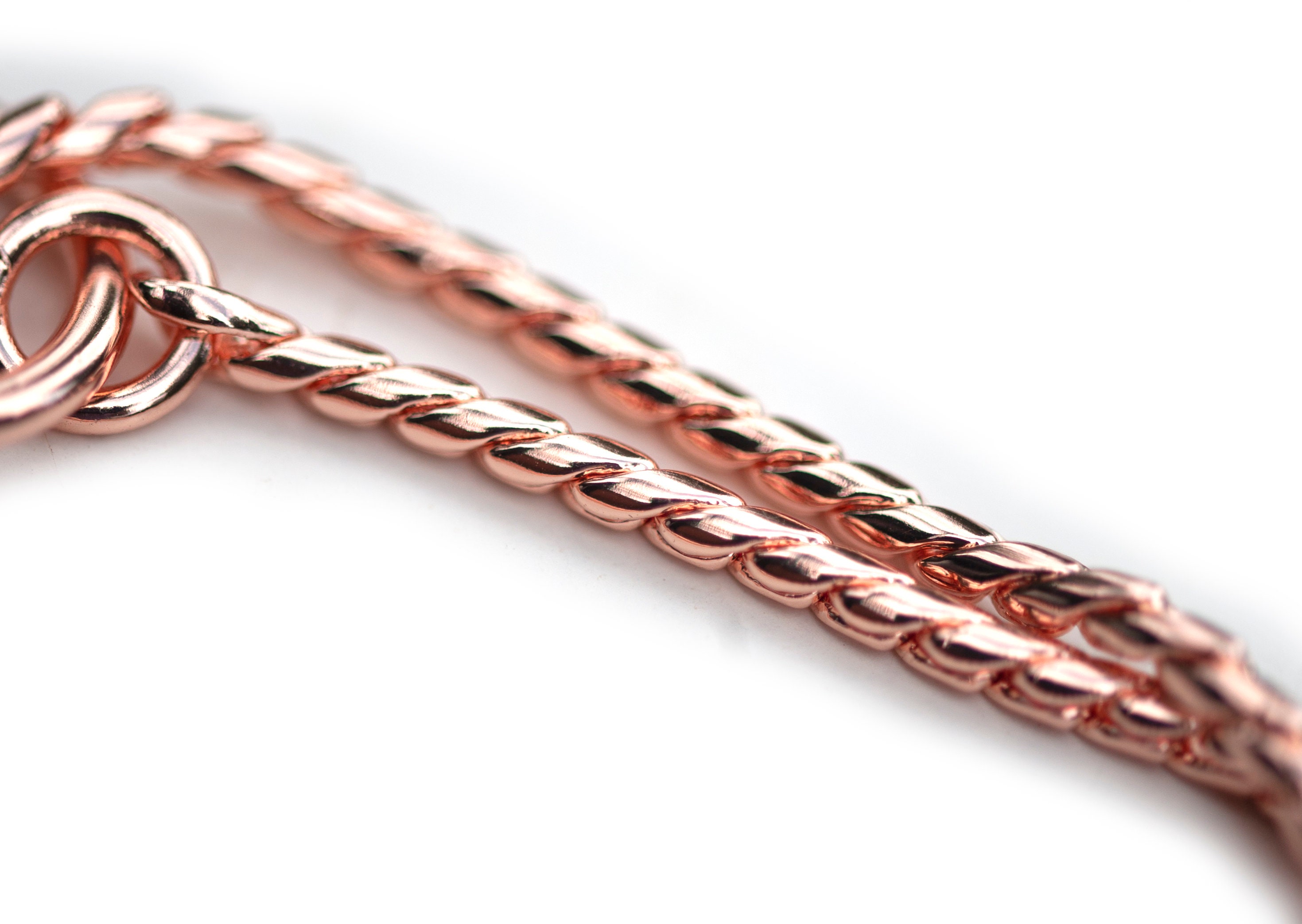 ROSE GOLD 3mm Snake Chain for Show Lead Dog Show Lead | Etsy