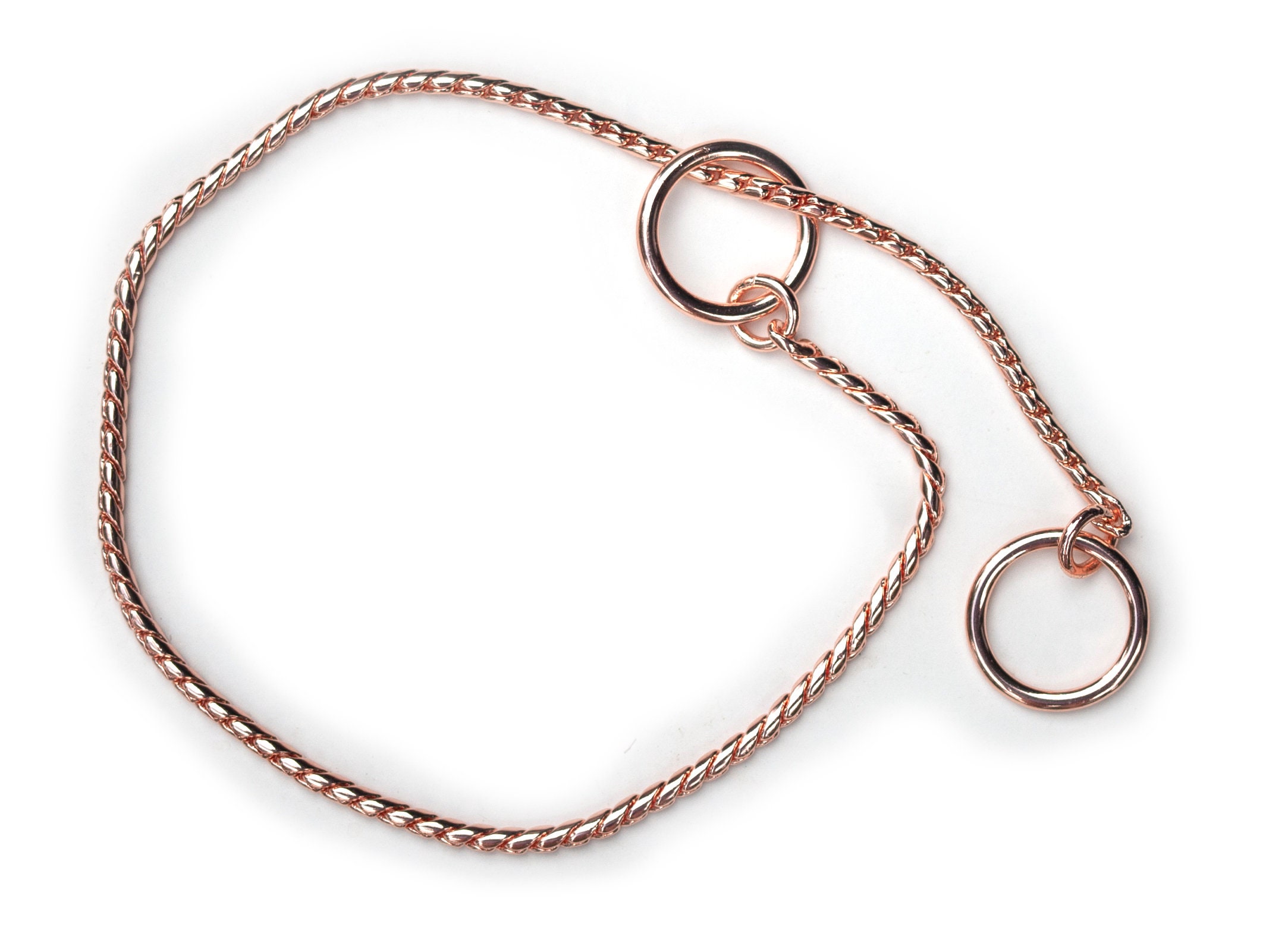 ROSE GOLD 3mm Snake Chain for Show Lead | Dog Show Lead | Choke Collar ...