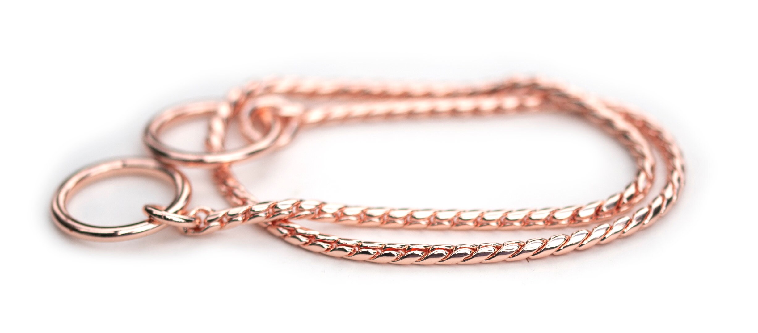 ROSE GOLD 3mm Snake Chain for Show Lead | Dog Show Lead | Choke Collar ...