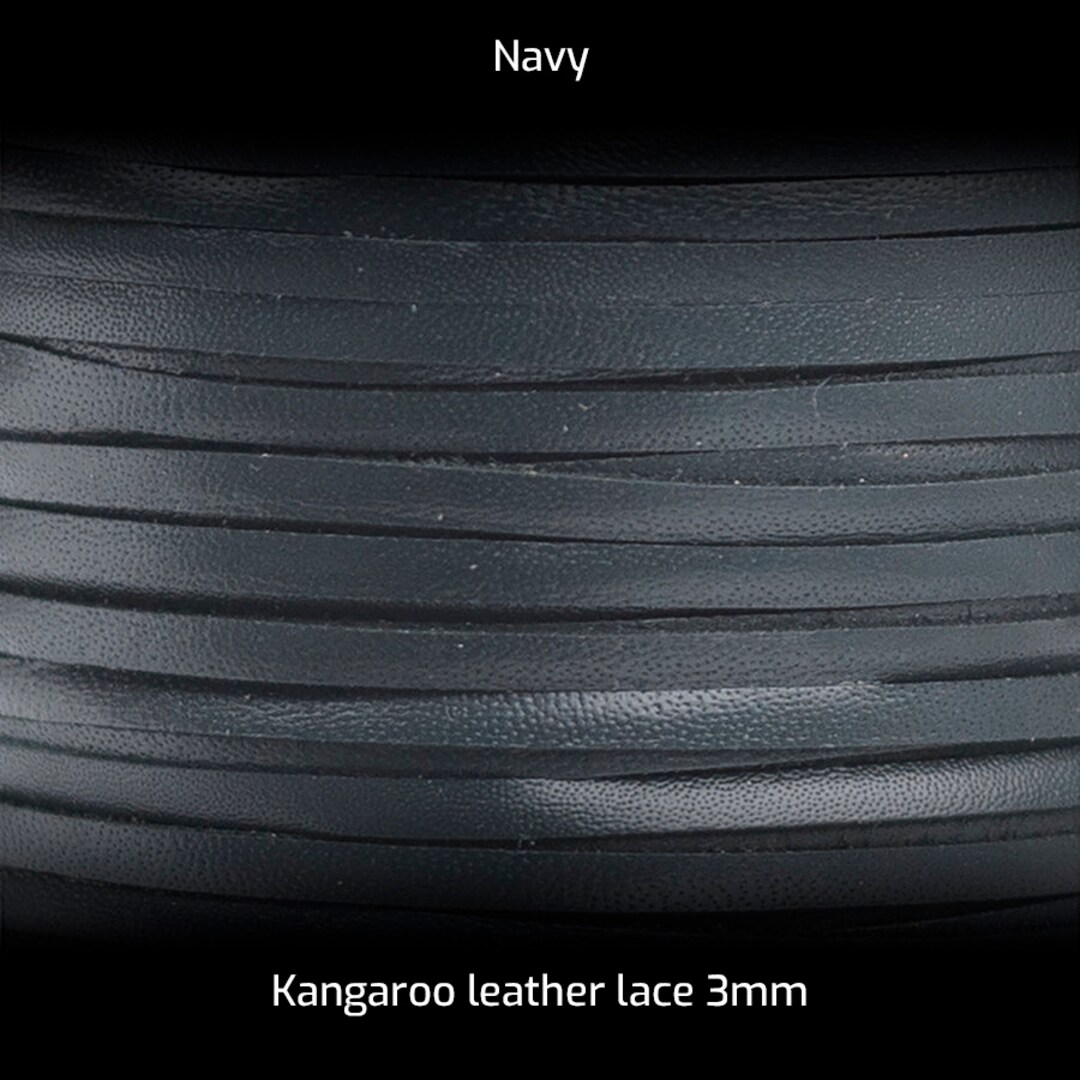 NAVY | Kangaroo Leather Lace per Meter | Leather Lace | Kangaroo Lace ...