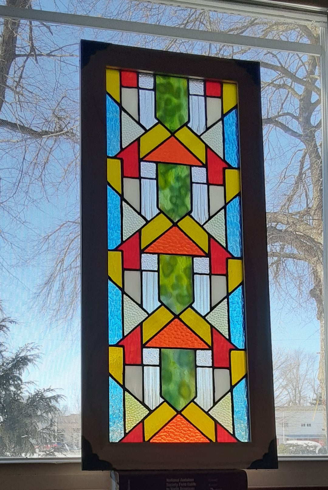 Art Deco Stained Glass Panel - Etsy