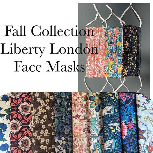 Cute Liberty of London Face Mask With Nose Wire Handmade for | Etsy