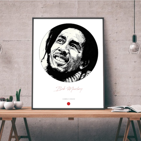 Bob Marley Face Print - Etsy