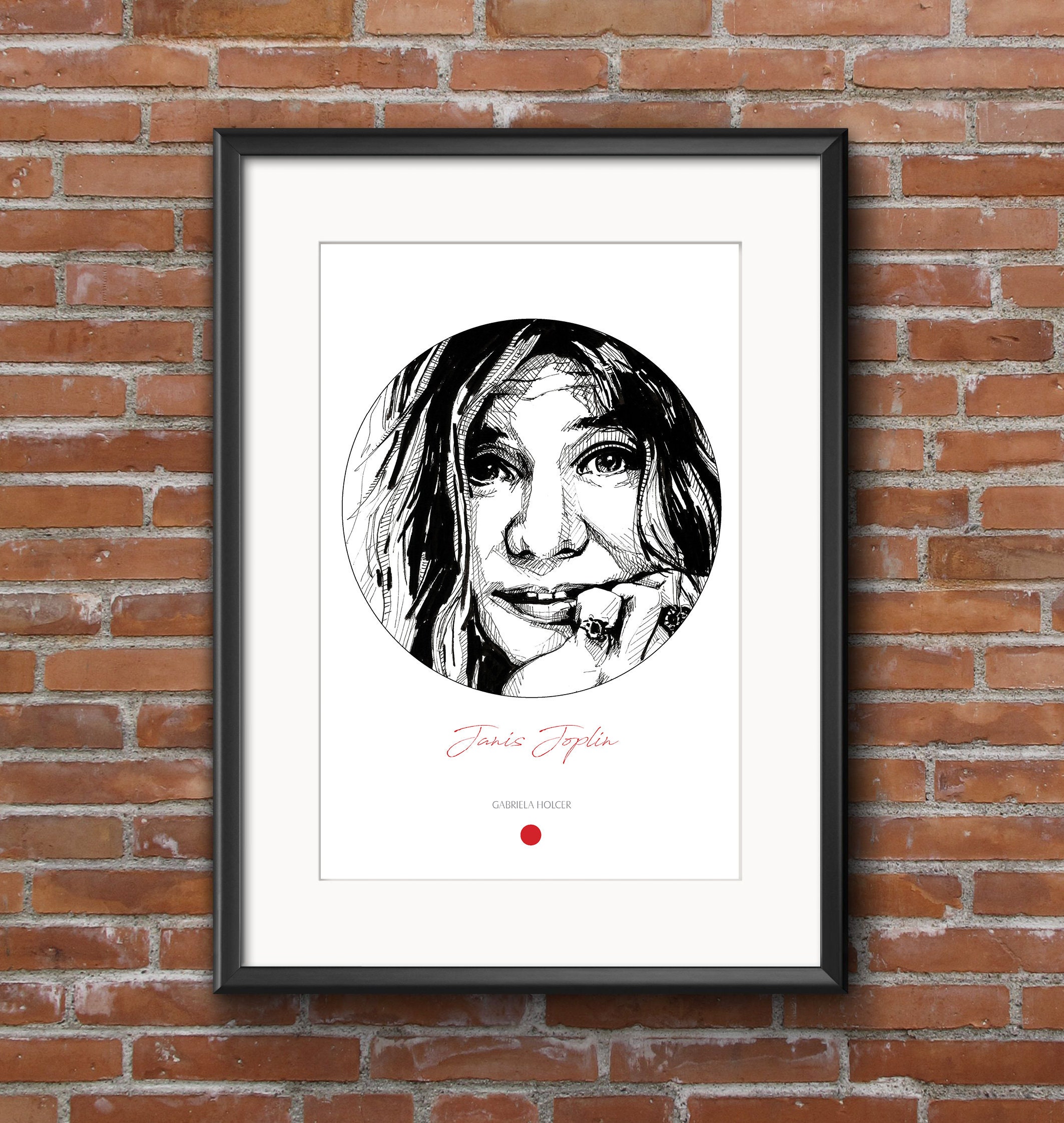 Janis Joplin Drawing,singer Face Drawing,wall Art Print Poster,janis ...