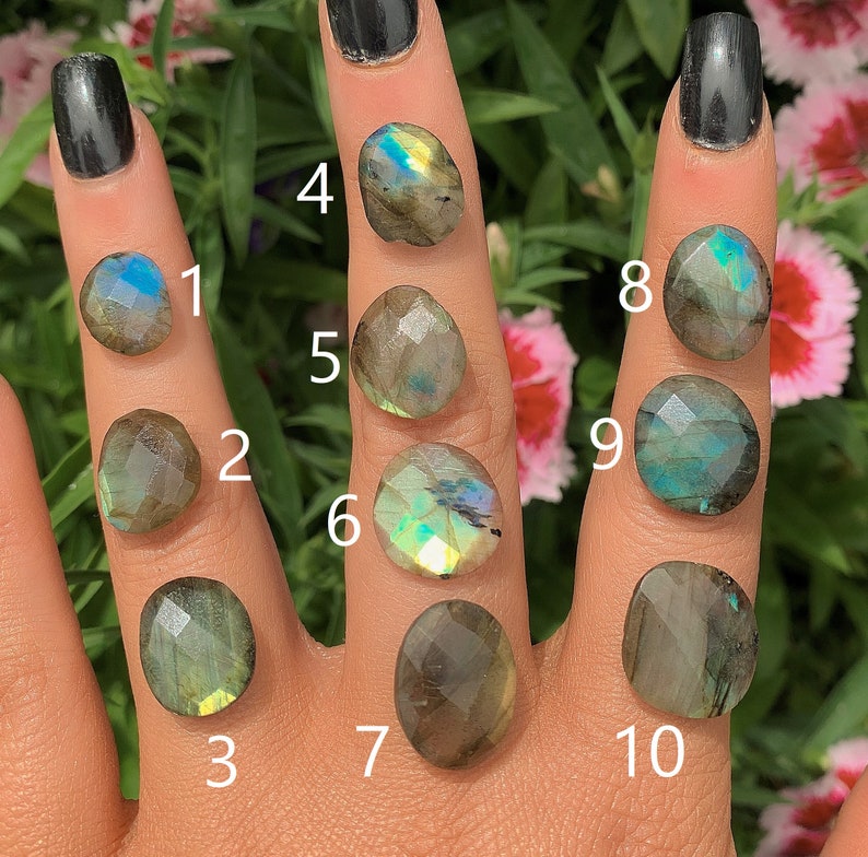 Your Custom Faceted Labradorite Ring Sterling Silver Made - Etsy