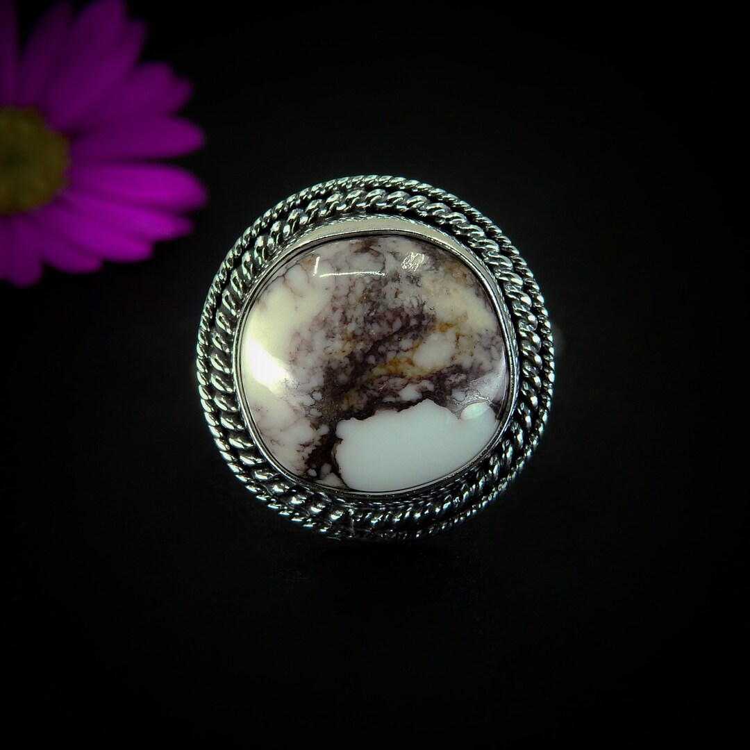 Wild Horse Magnesite Ring Size 9 Sterling Silver Sacred Buffalo Ring ...