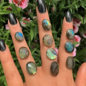 Your Custom Faceted Labradorite Ring Sterling Silver Made to Order ...