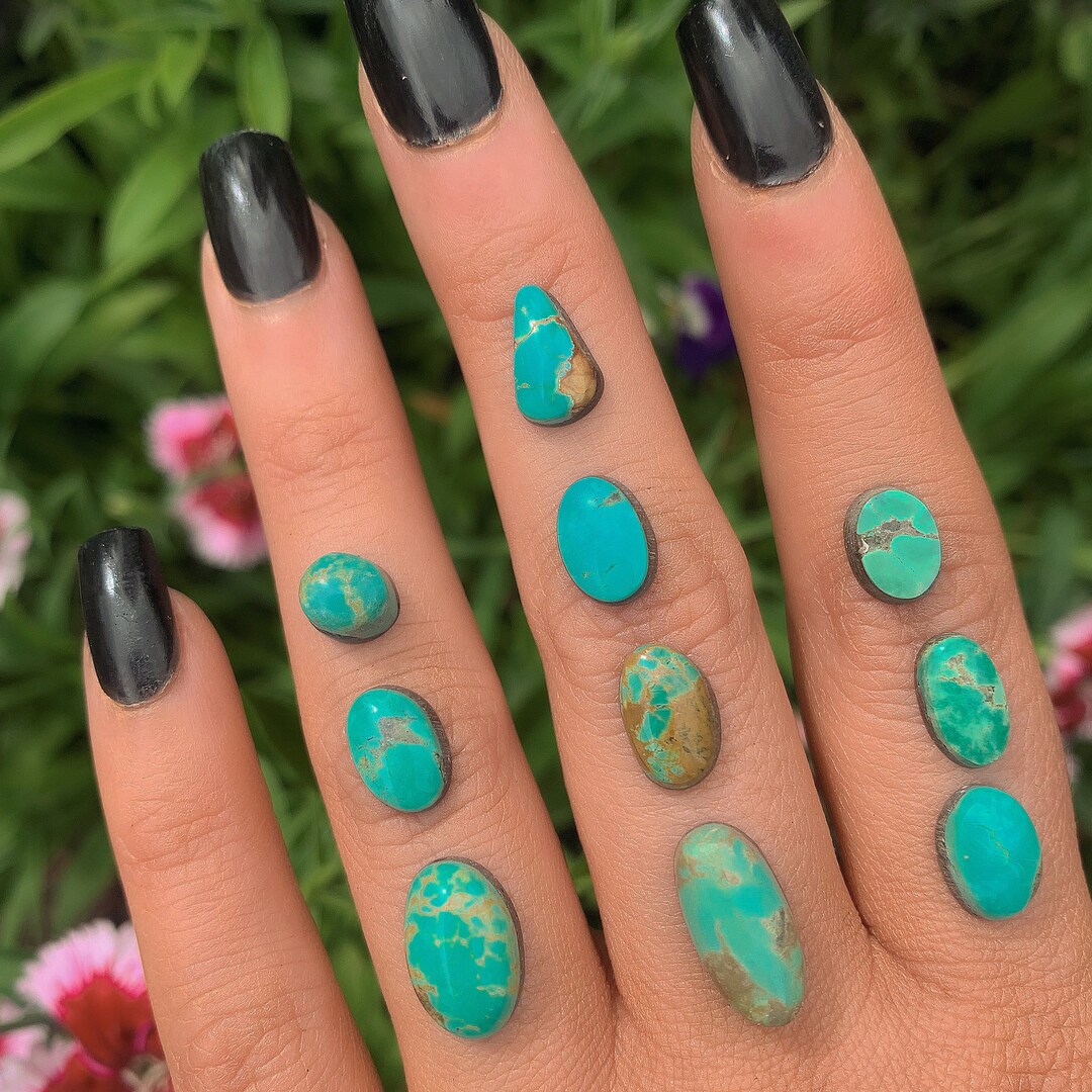 Your Custom Tyrone Turquoise Ring Sterling Silver Made to Order Choose ...