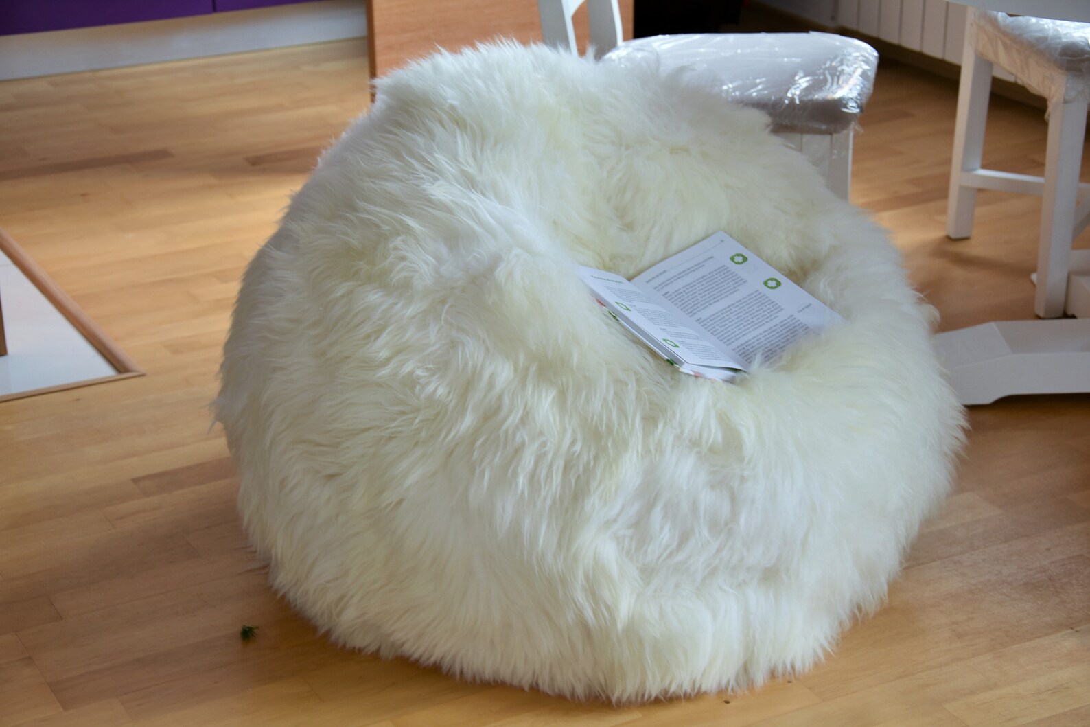 White Pouf Sheepskin Pouf Lamb Pouf Large Pouf Fur Pouf | Etsy