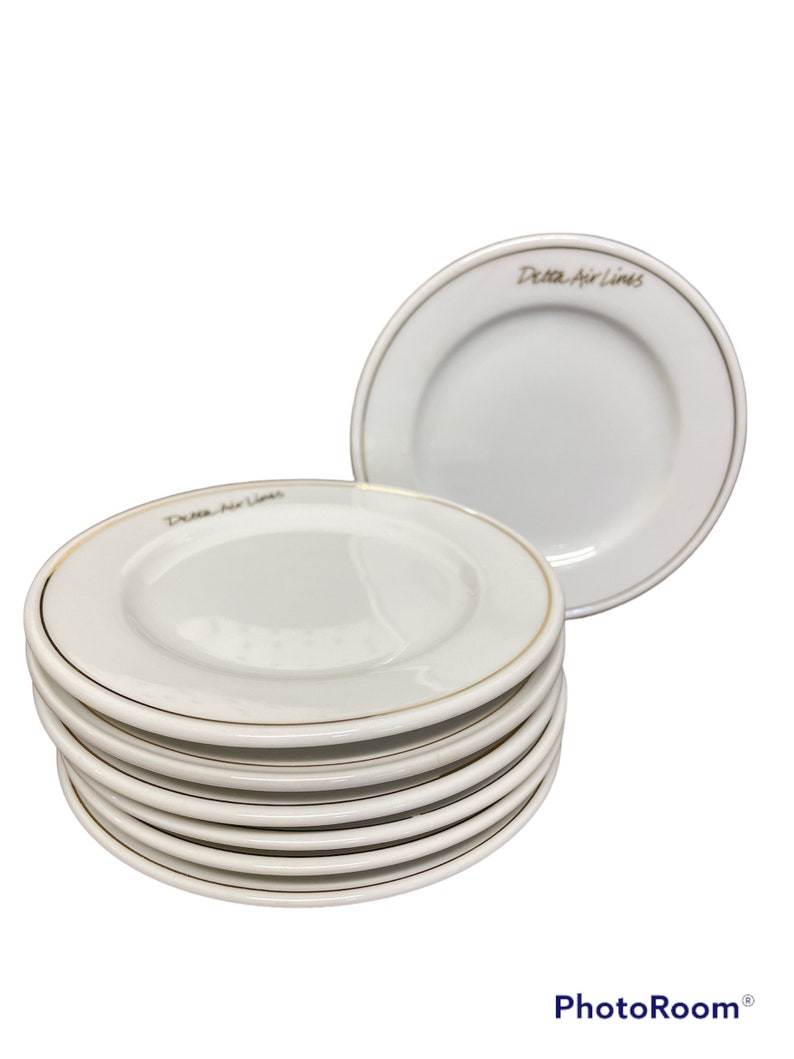 Vintage Delta Airline Small China First Class Plates 1980s Movie Prop ...