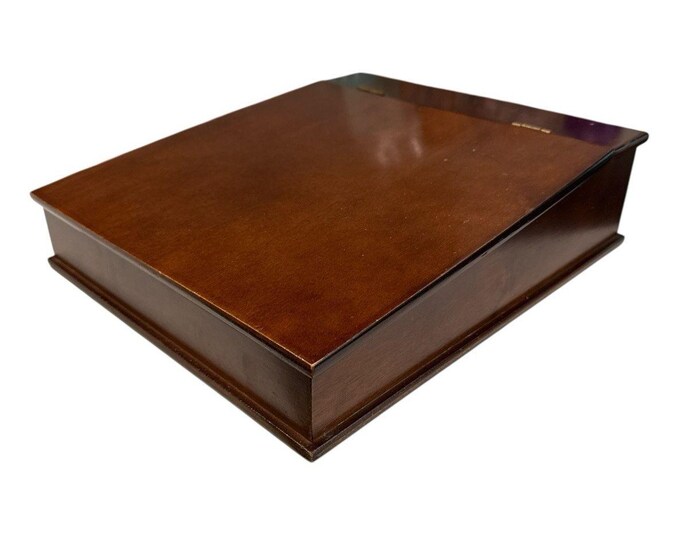 Vintage Bombay Company Cherry Wood Lap Top Desk Stationary Writing Box ...