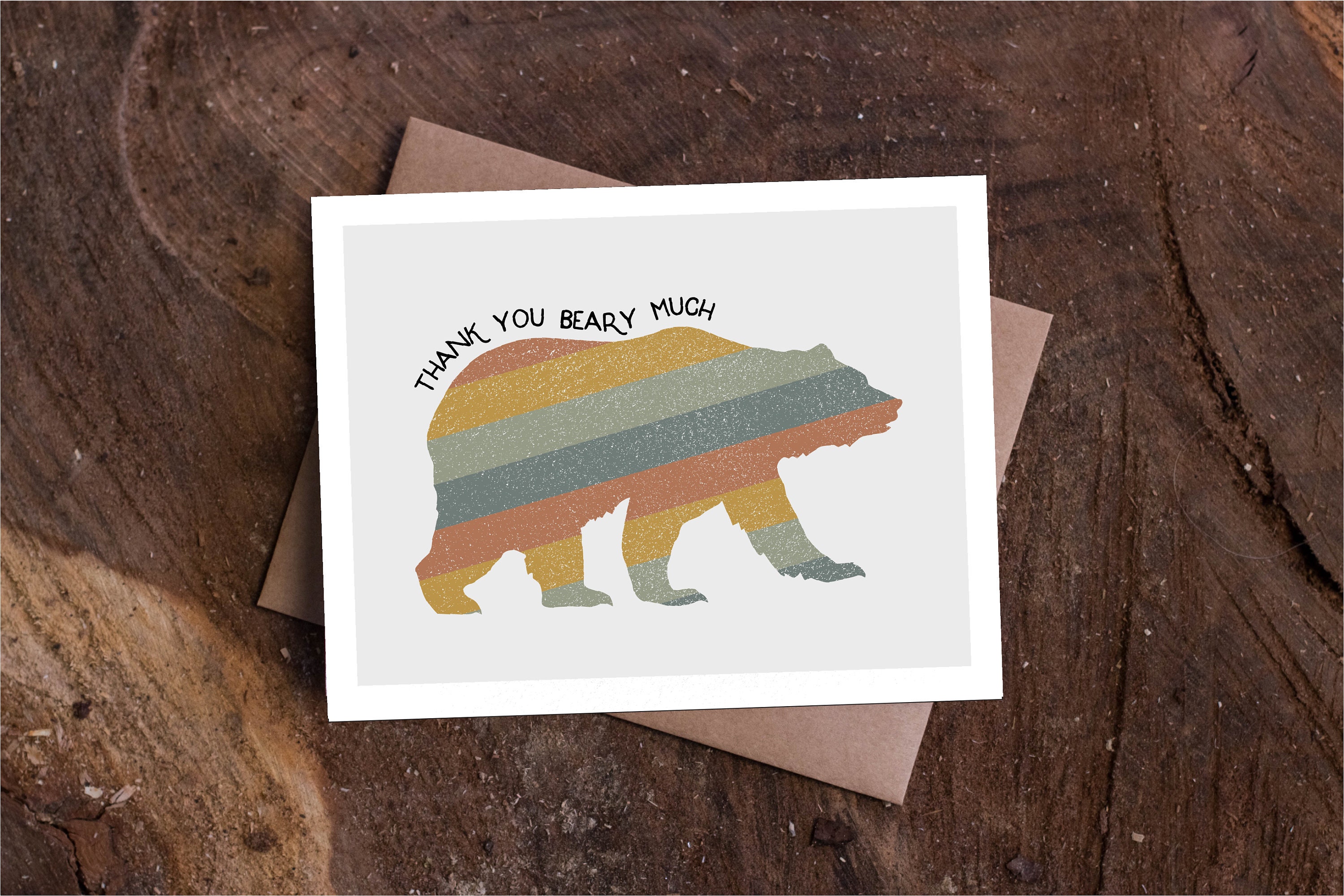 Thank You Beary Much Bear Thank You Card - Etsy