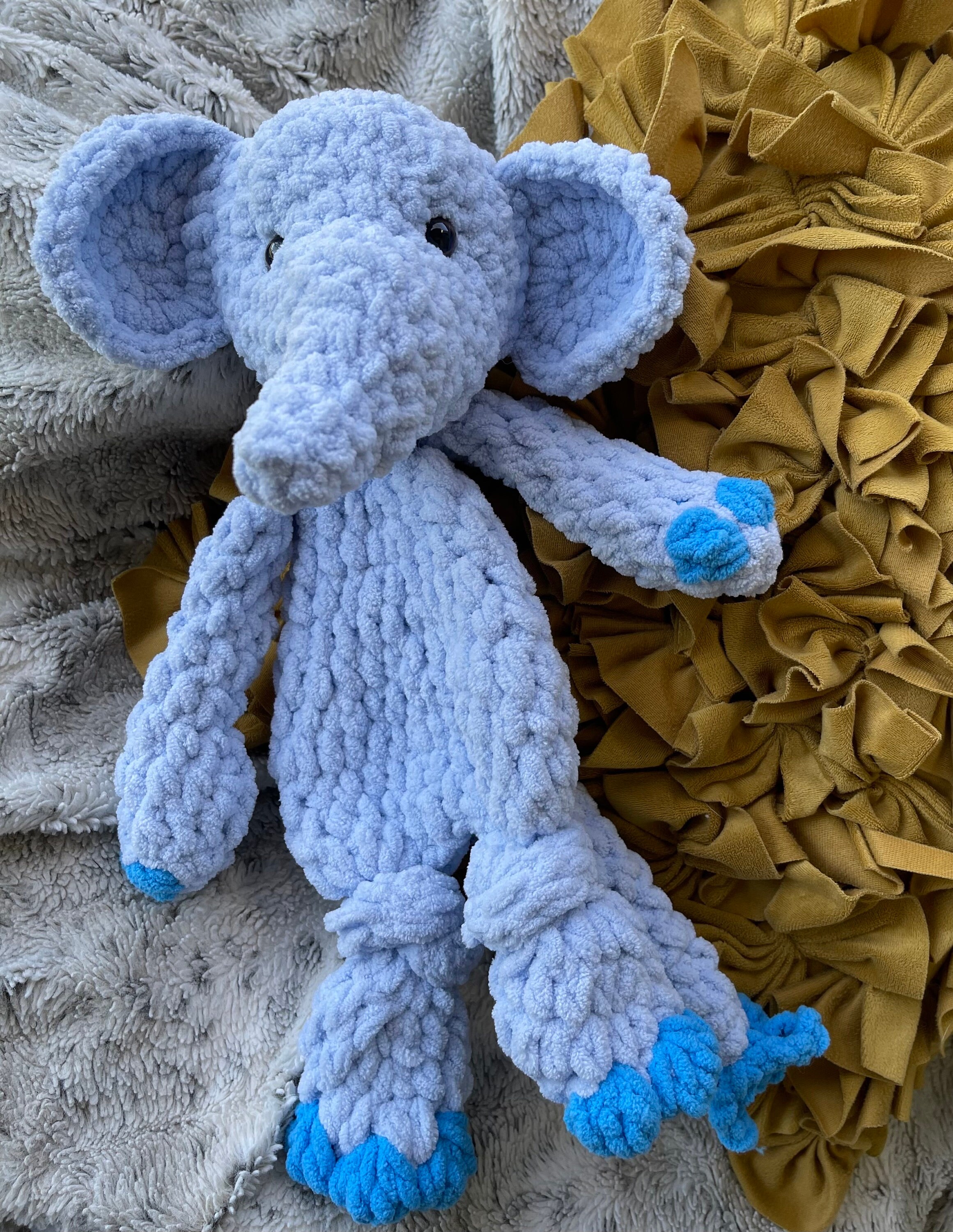 Stuffed Lovey Toy Crochet Amigurumi Children Snuggle Baby Shower Soft ...