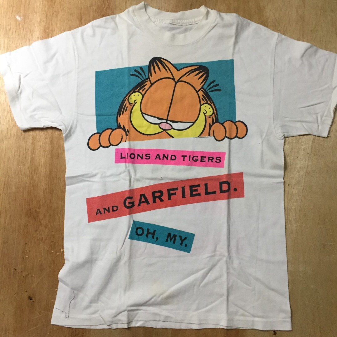 Vintage Garfield Cat Crazy Movie Shirt 70s Shirt Single Stich Cartoon ...