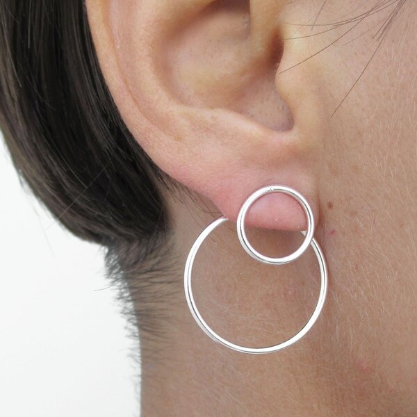 Open Circle Studs - Etsy