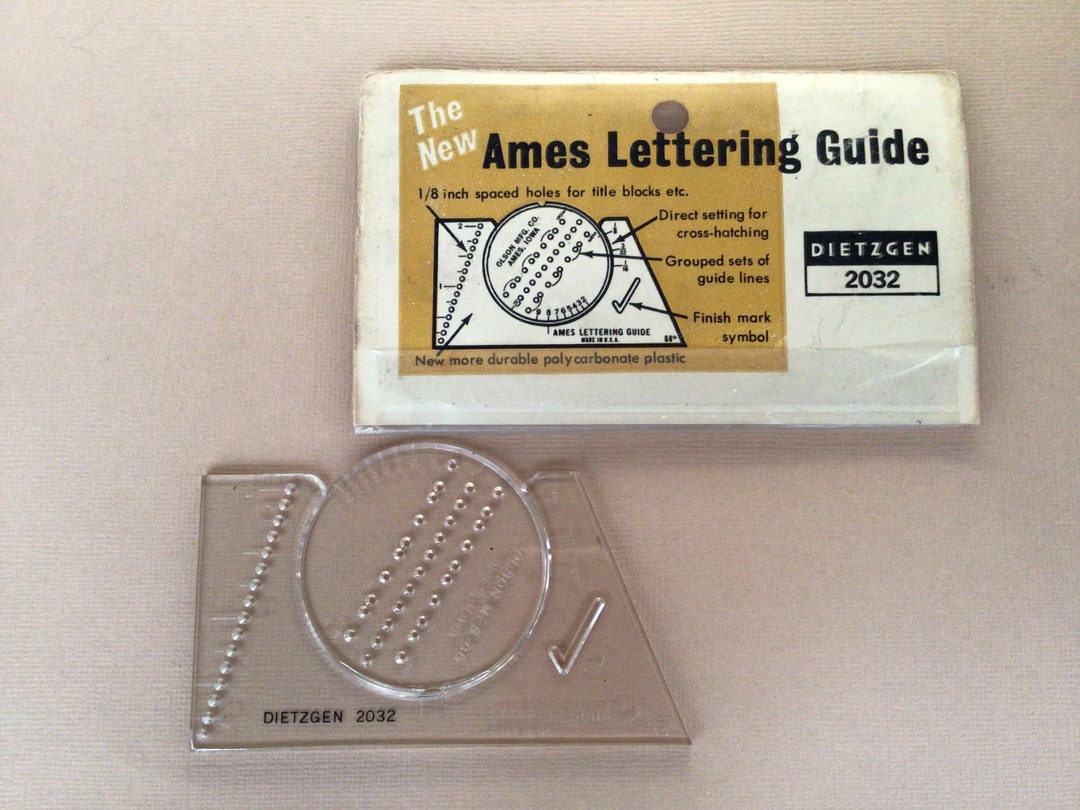 Vintage Dietzgen Ames Lettering Guide Dietzgen 2032 Vintage - Etsy