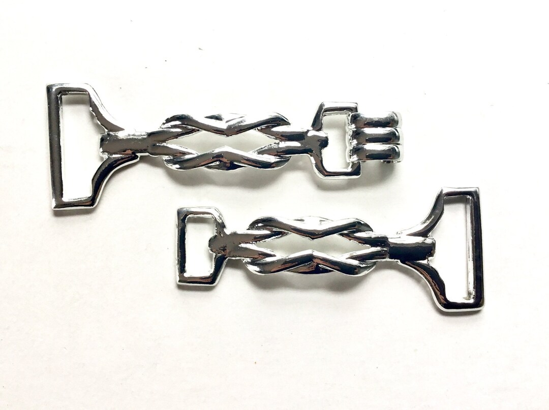 Silver Belt Buckle Clasp Long Metal Buckle Slide Craft - Etsy