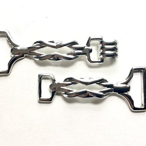 Silver Belt Buckle Clasp Long Metal Buckle Slide Craft - Etsy