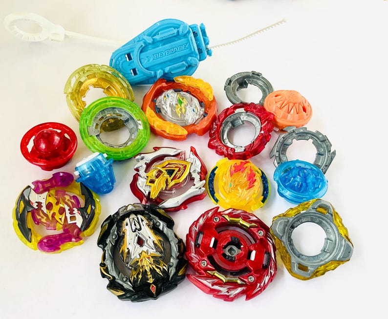 Vintage Beyblade Burst Tops Lot, Authentic Launchers & Parts - Etsy