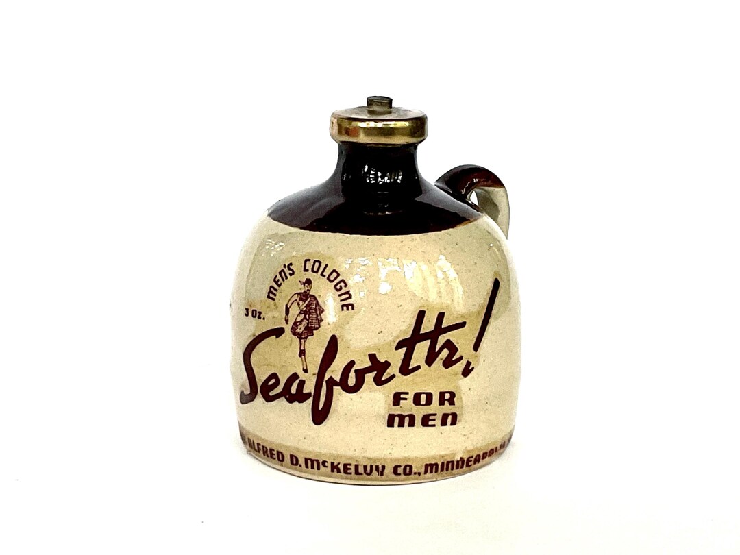 Vintage Seaforth Stoneware Cologne Bottle, Empty Vanity Accessory - Etsy
