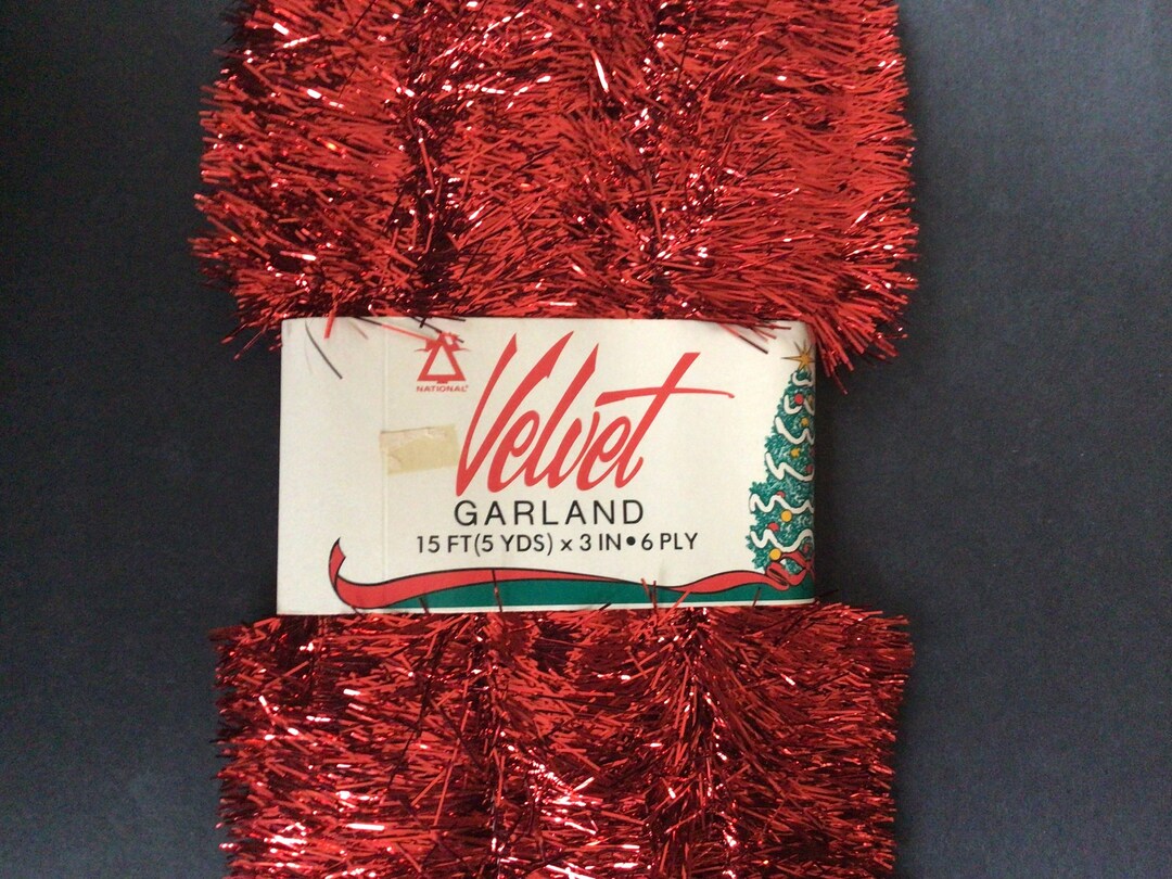 Vintage Red Tinsel Garland, 1970s Christmas Decor, 15 Ft Made in USA - Etsy