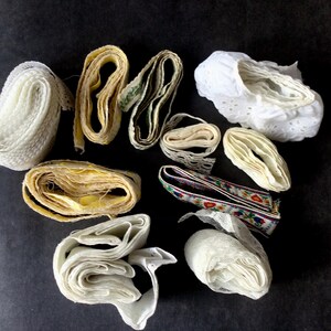 Assorted Lace Trim Ribbon Scraps Pack Scrap for Crafting, Destash ...