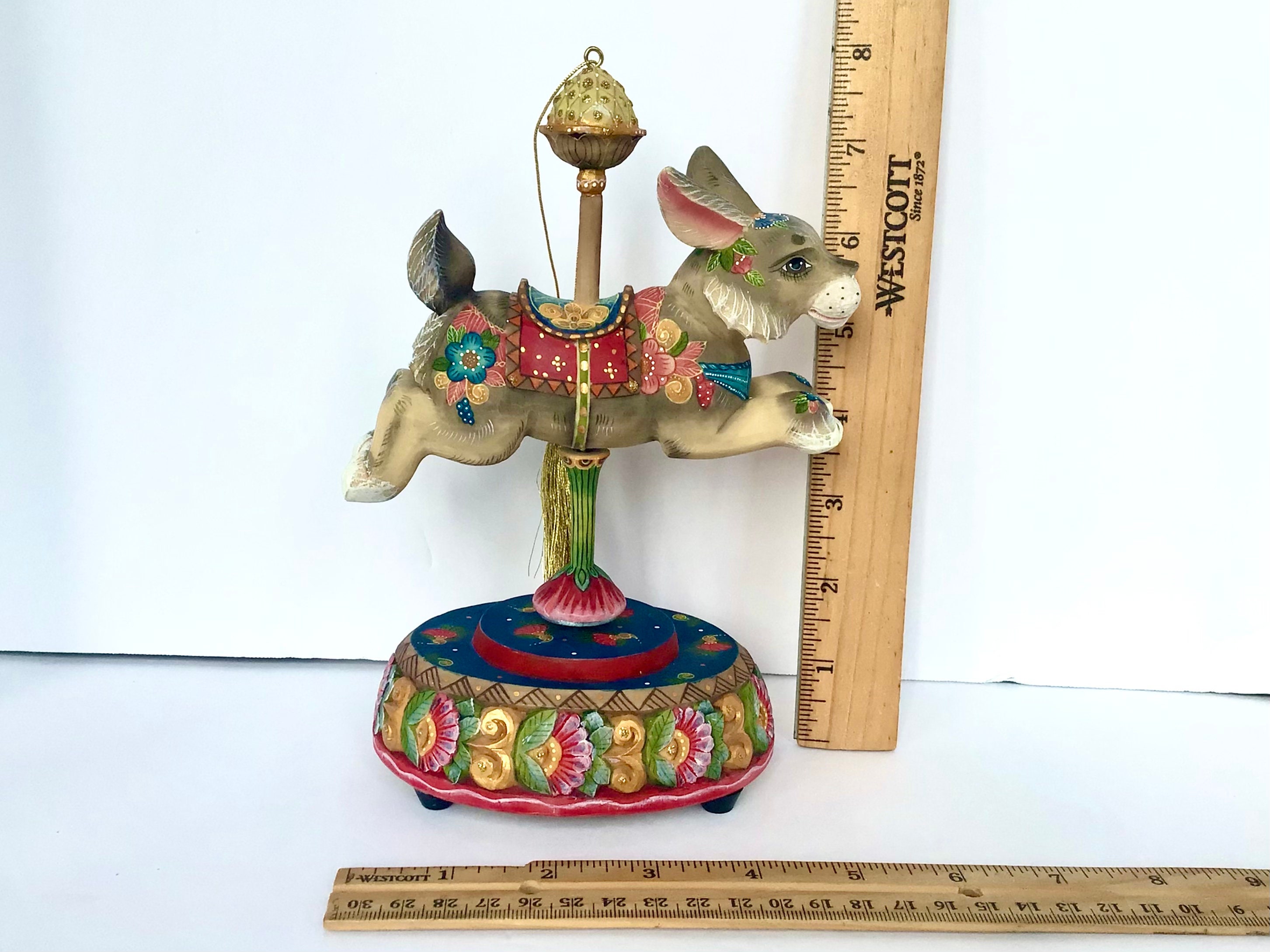 Vintage Music Box Carousel Bunny Limited Ed. Music Box hop - Etsy