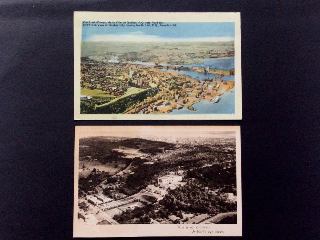 2 Vintage Canadian Postcards, 1940s Photo Postcard, Vintage Quebec ...