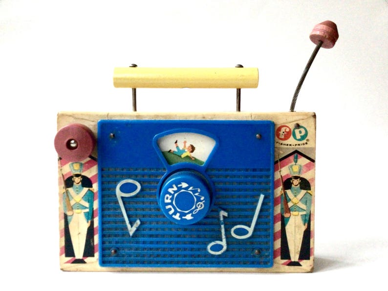 Vintage Fisher Price Radio TV: 1960s Wind-up Musicbox Toy - Etsy