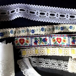 Assorted Lace Trim Ribbon Scraps Pack Scrap for Crafting, Destash ...