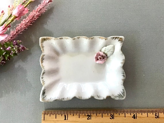 Small Vintage Porcelain Dish, French Jewelry Dish For… - Gem