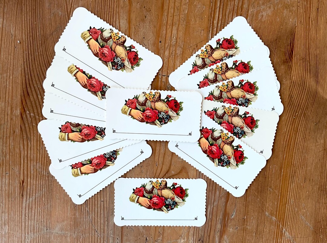 Vintage Victorian Style Calling Cards, Paper Ephemera Set - Etsy