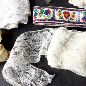 Assorted Lace Trim Ribbon Scraps Pack Scrap for Crafting, Destash ...