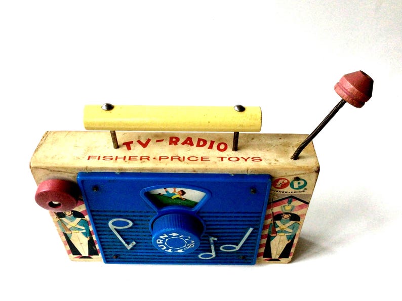 Vintage Fisher Price Radio TV: 1960s Wind-up Musicbox Toy - Etsy