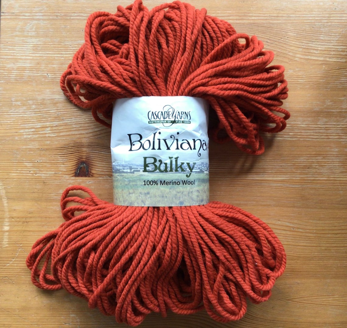 100% Merino Wool Burnt Orange Boliviana Bulky Yarn Cascade - Etsy