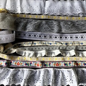 Assorted Lace Trim Ribbon Scraps Pack Scrap for Crafting, Destash ...