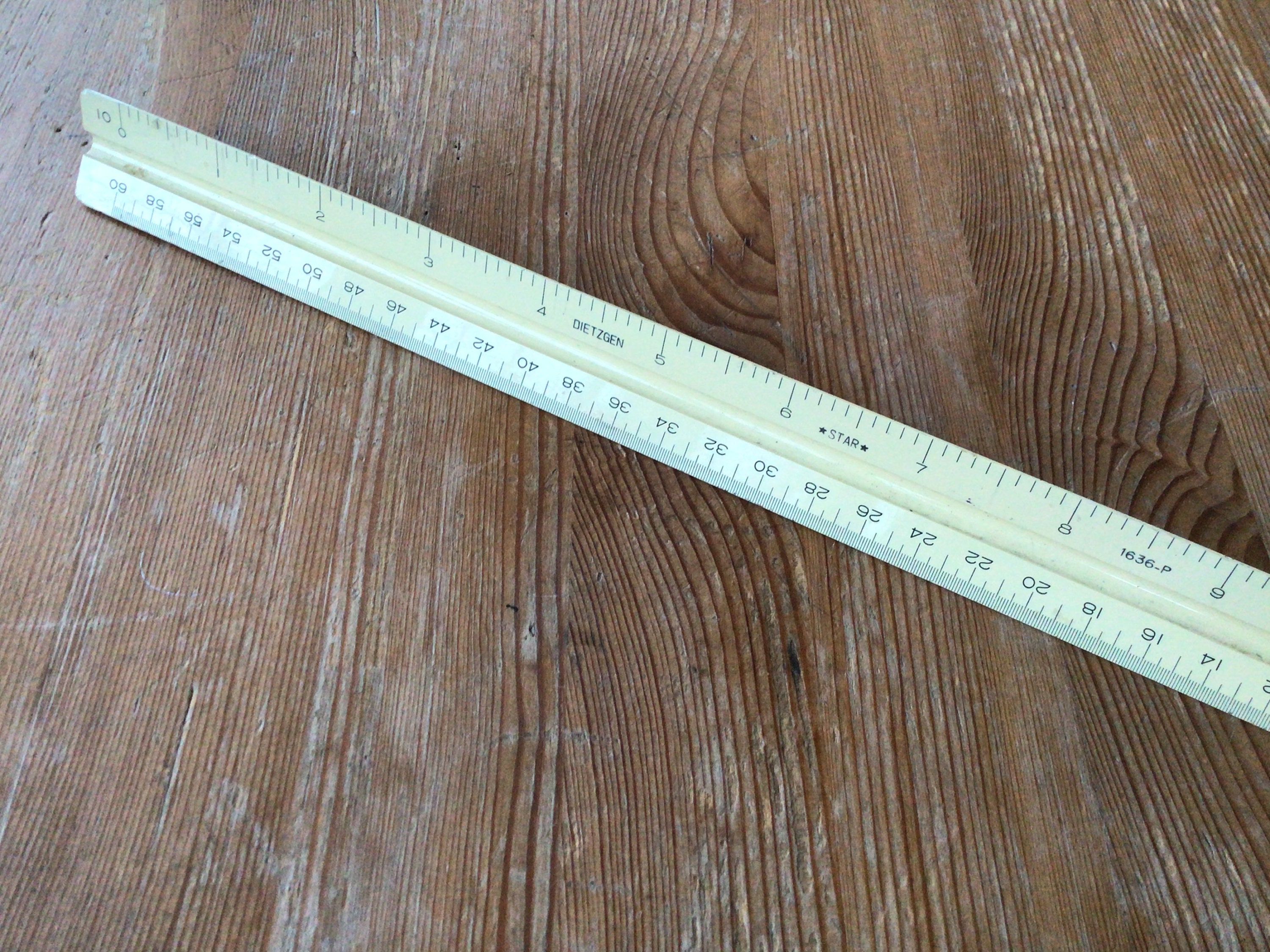Vintage Dietzgen Star Triangular 3-Sided Architect Ruler 12 | Etsy