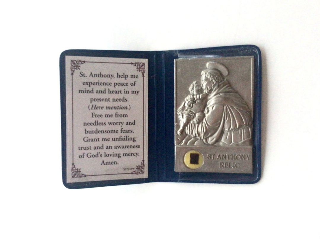 St Anthony Relic Religious Token Religious Pocket Token - Etsy