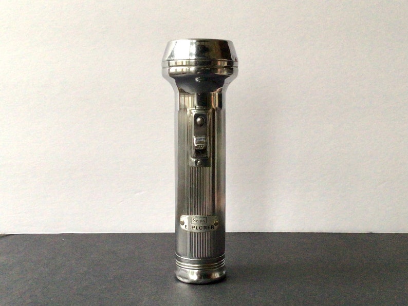 Vintage Sears Explorer Flashlight 1960s Made in USA Metal | Etsy