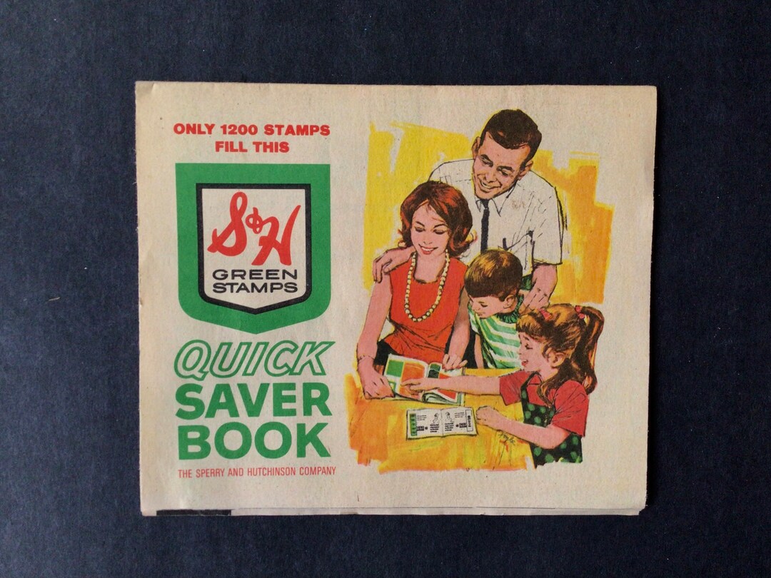 Vintage S&H Quick Saver Book, 1960s Unused Green Stamp Book, Vintage ...