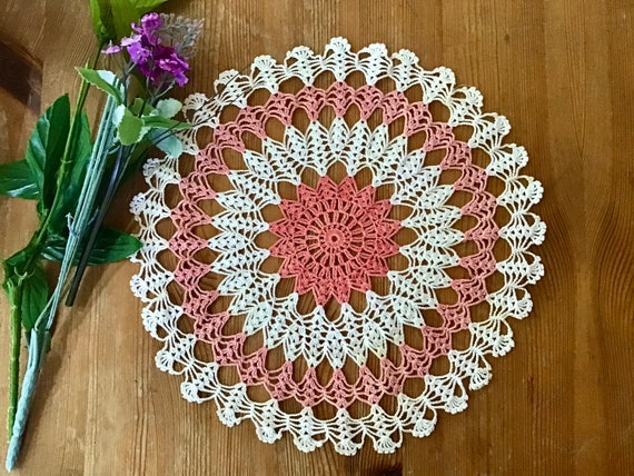 Large Crochet Doily 11 Handmade Doily For Coffee Table | Etsy
