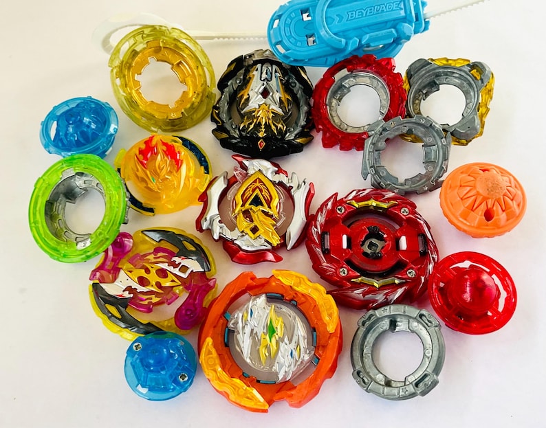 Vintage Beyblade Burst Tops Lot, Authentic Launchers & Parts - Etsy