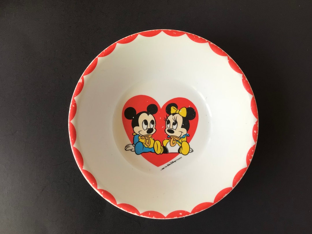 Vintage Mickey & Minnie Bowl, Mickey Mouse Memorabilia, Original ...