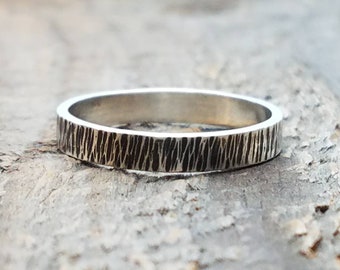 Rustic wedding band | Etsy