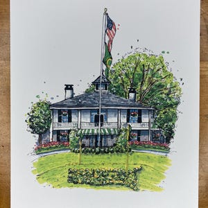 Augusta National Golf Club Art | the Masters | Original Marker Drawing ...