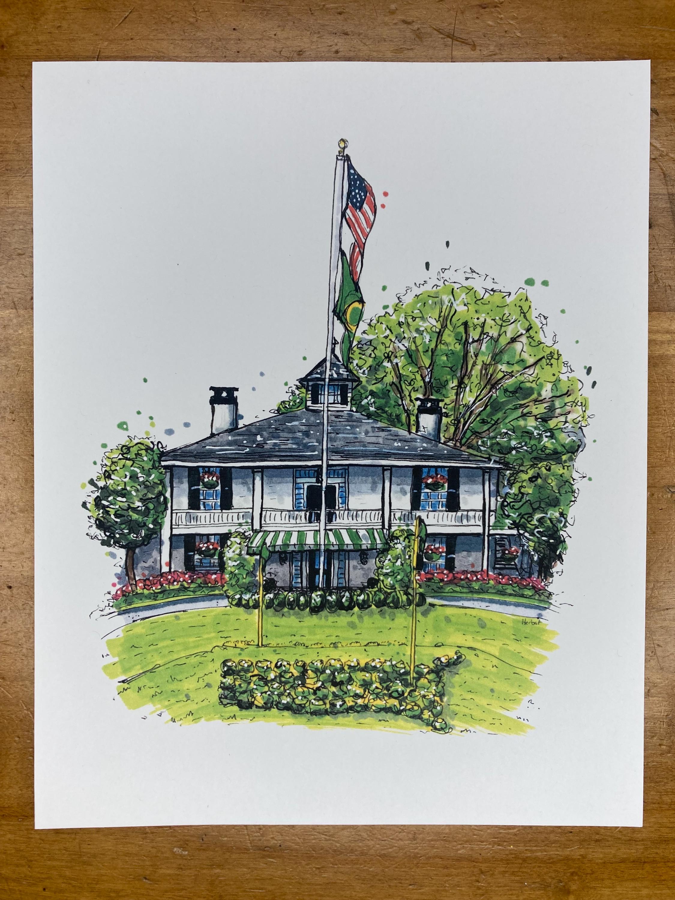 Augusta National Golf Club Art | the Masters | Original Marker Drawing ...