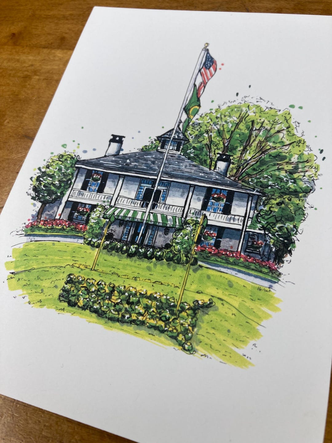 Augusta National Golf Club Art | the Masters | Original Marker Drawing ...