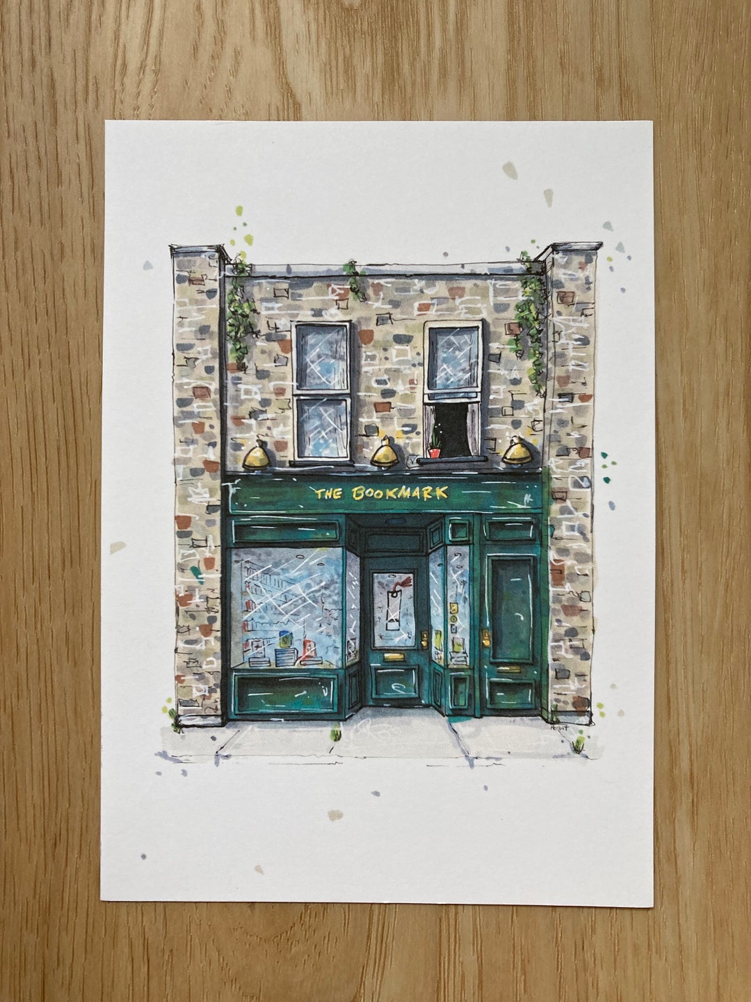 Bookstore Print | Gifts for Bookworms | Fictional Bookstore Wall Art ...