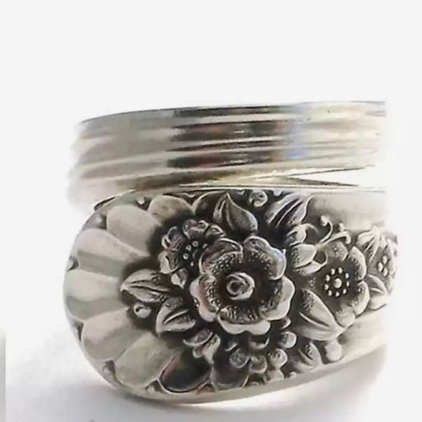 Floral Spoon Ring - Etsy